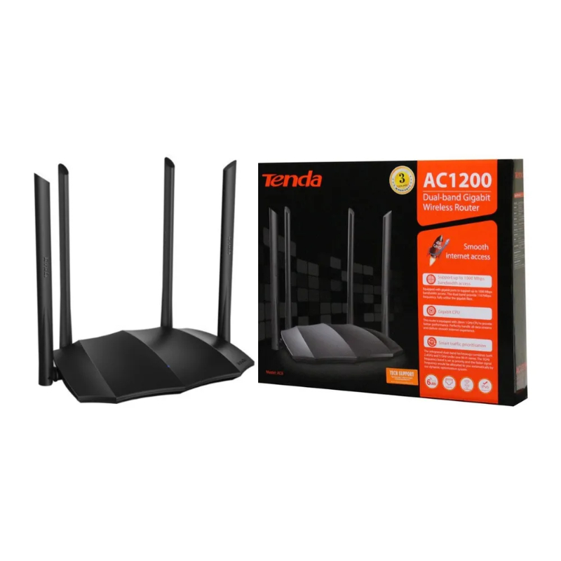 ROUTER TENDA AC8 AC1200 DUAL BAND GIGA – Comprar Tecno